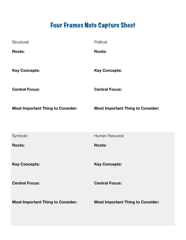 Four frames Handouts - September 18, 2014 | PDF
