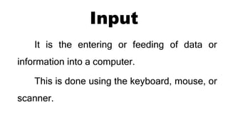 Four Functions of the Computer | PPTX