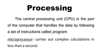 Four Functions of the Computer | PPT
