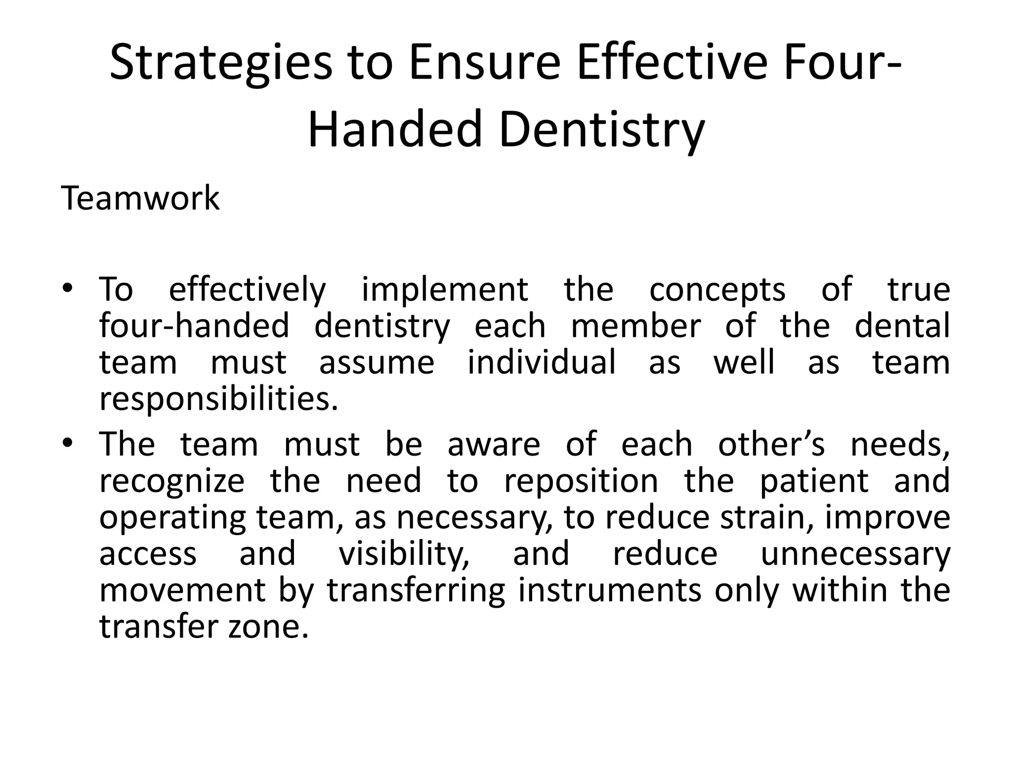 Four handed dentistry | PPTX