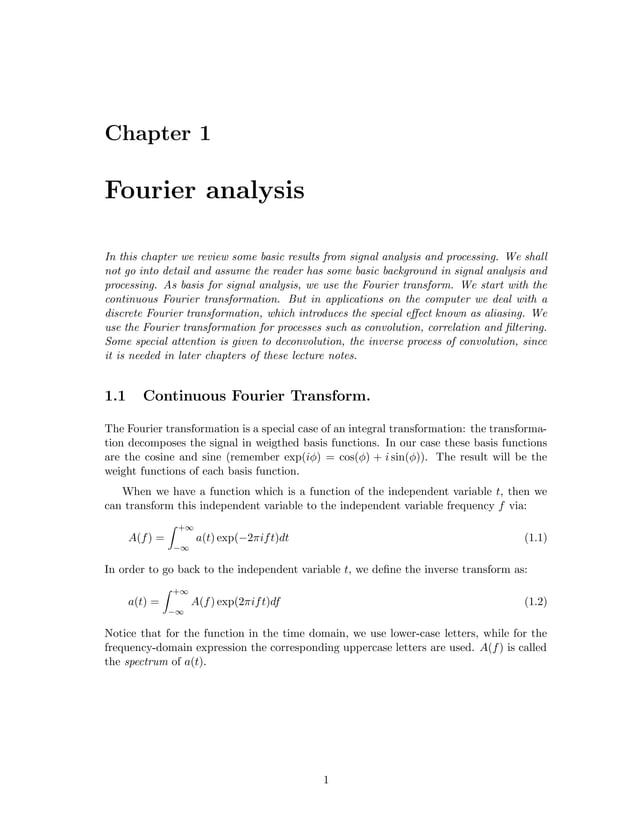 Fourier Analysis | PDF
