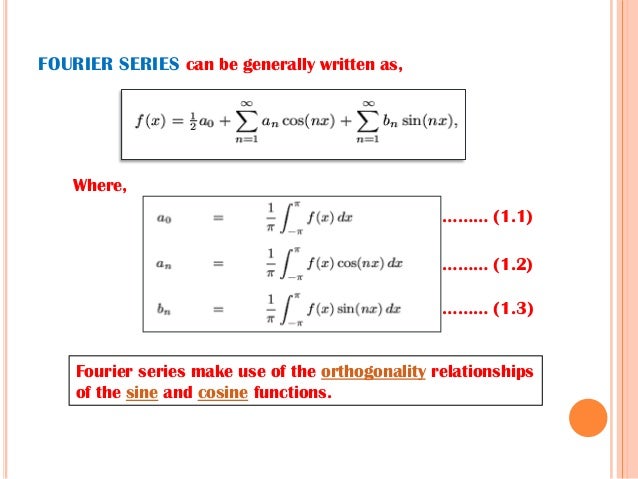 Types Of Fourier Series