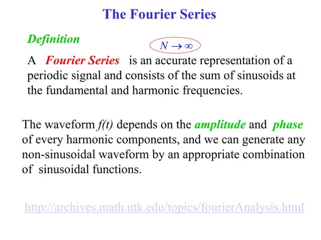 fourier-method-of-waveform-analysis msc physics | PPT