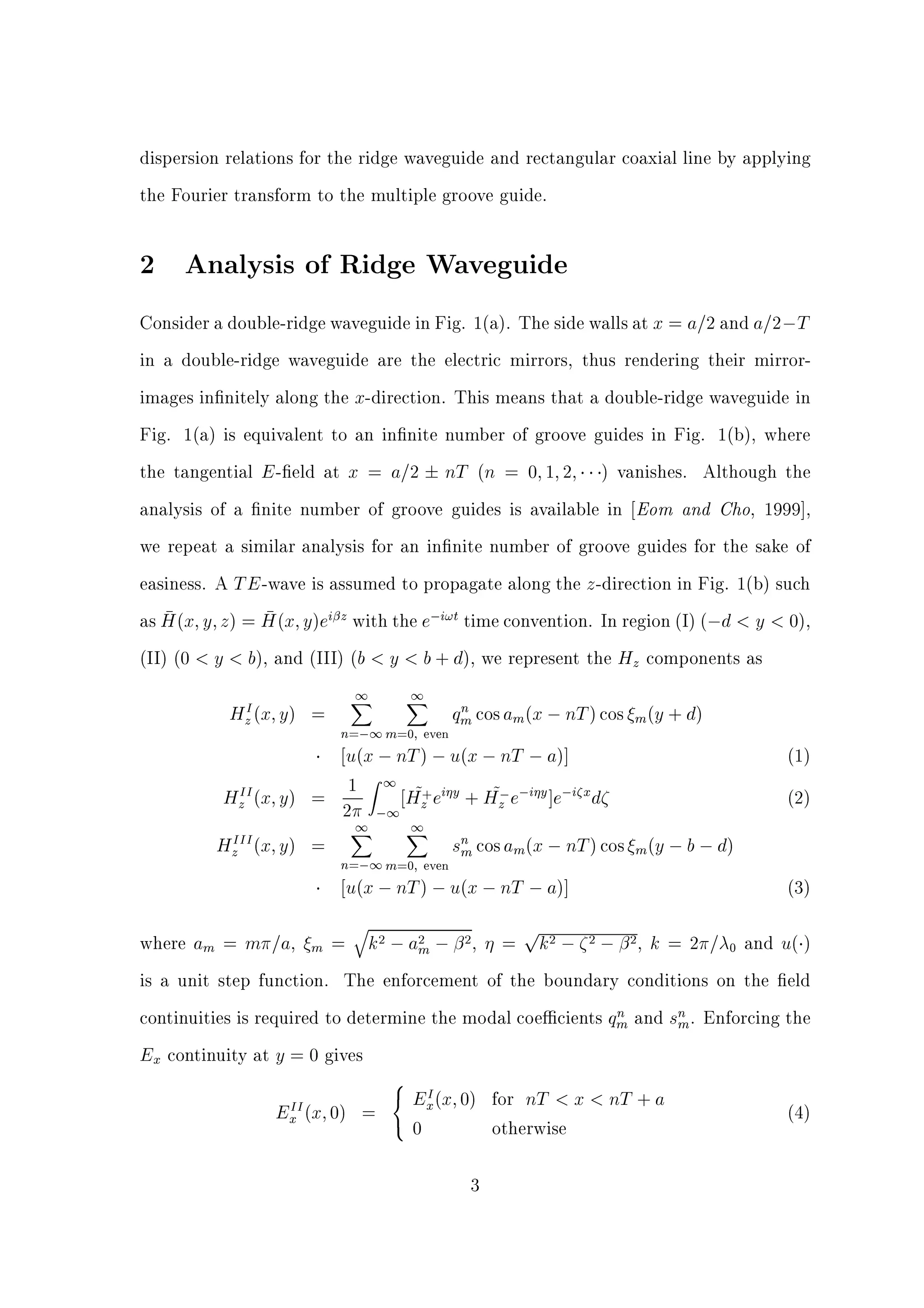 Fourier-transform analysis of a ridge waveguide and a rectangular coaxial line | PDF | Physics ...