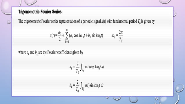 Fourier Analysis Fourier series representation.pptx