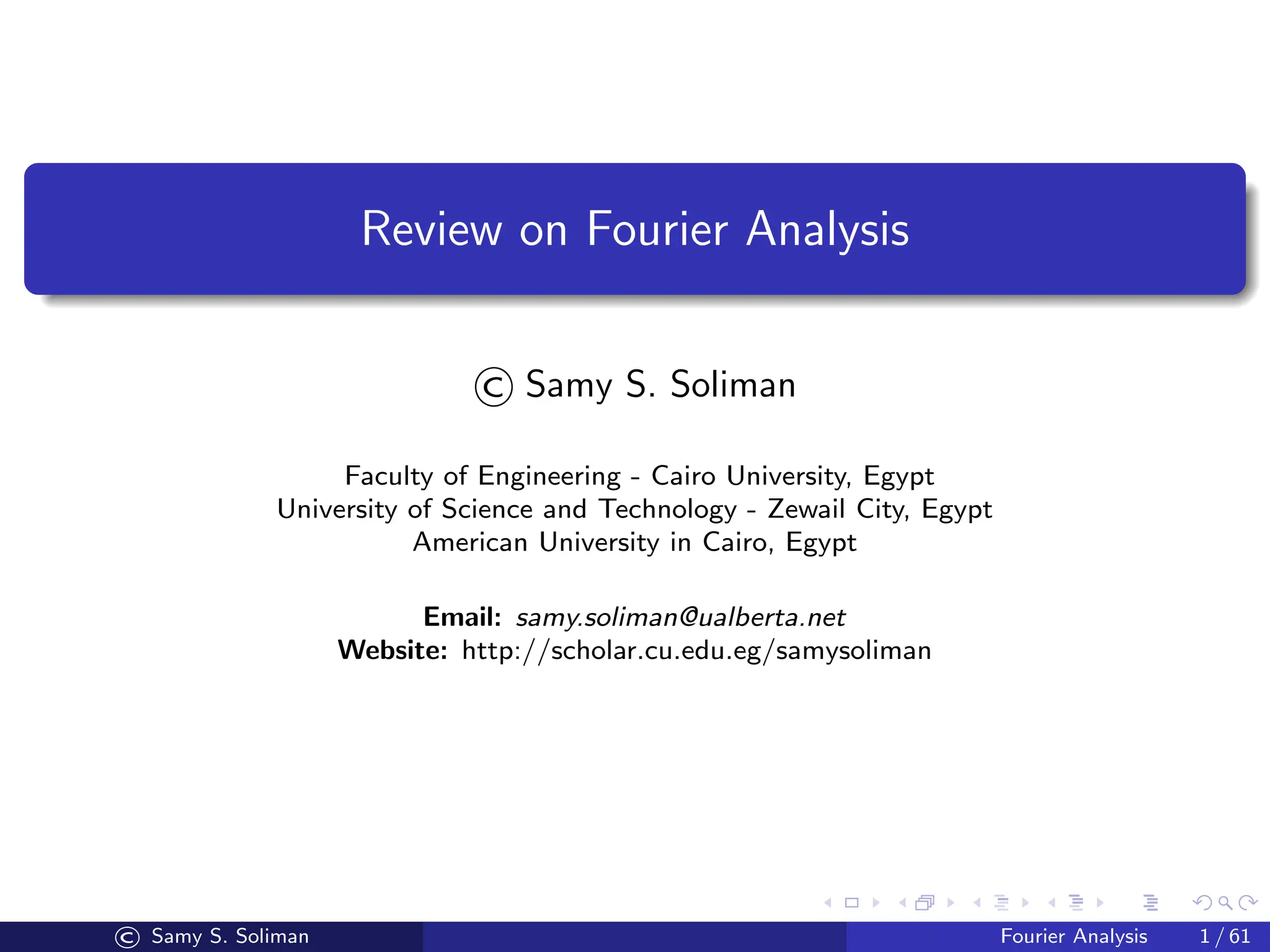 Fourier Analysis Review for engineering. | PPT