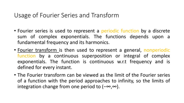 Fourier analysis techniques fourier series | PPTX