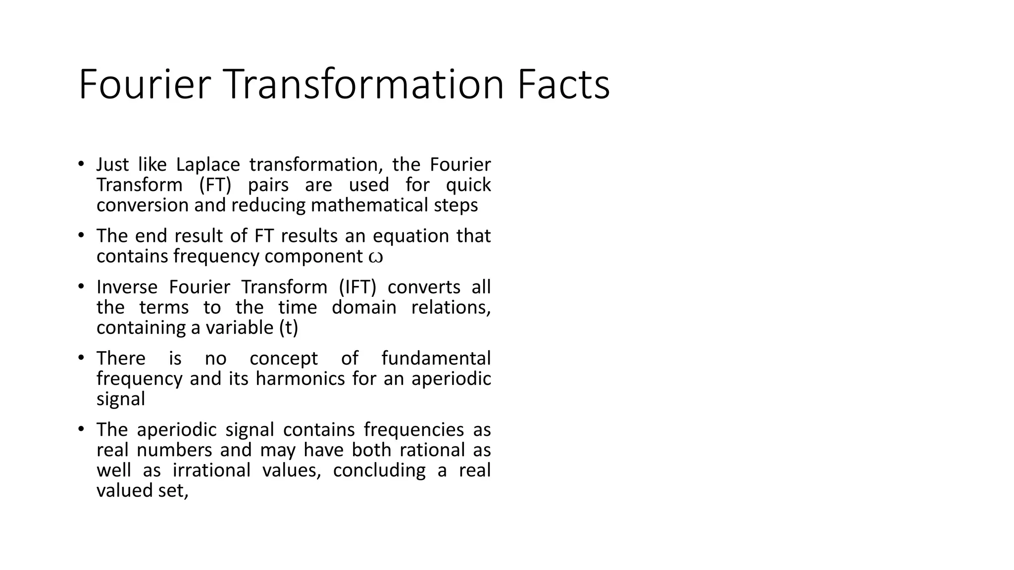 Fourier analysis techniques Fourier transforms- part 2 | PPT