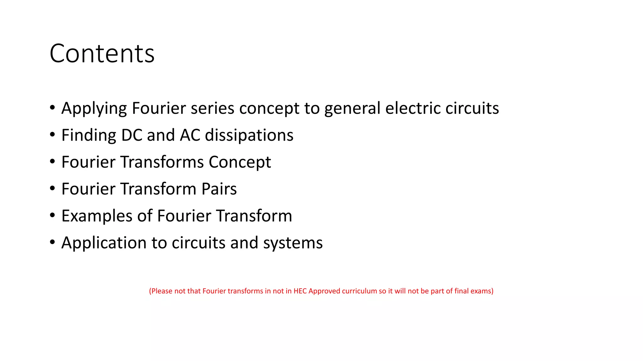Fourier analysis techniques Fourier transforms- part 2 | PPTX