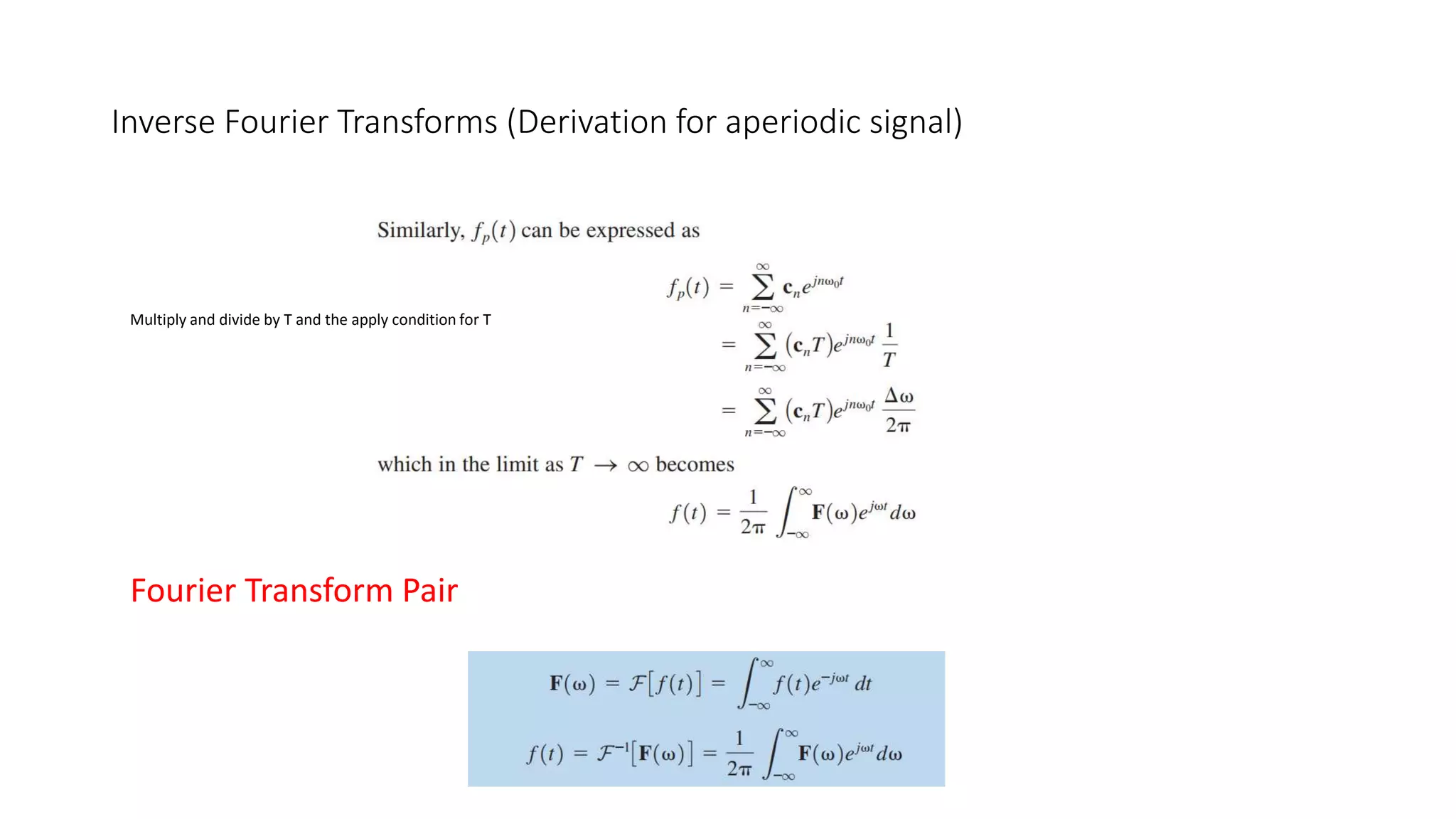 Fourier analysis techniques Fourier transforms- part 2 | PPT