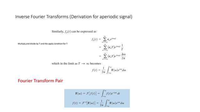Fourier analysis techniques Fourier transforms- part 2 | PPT