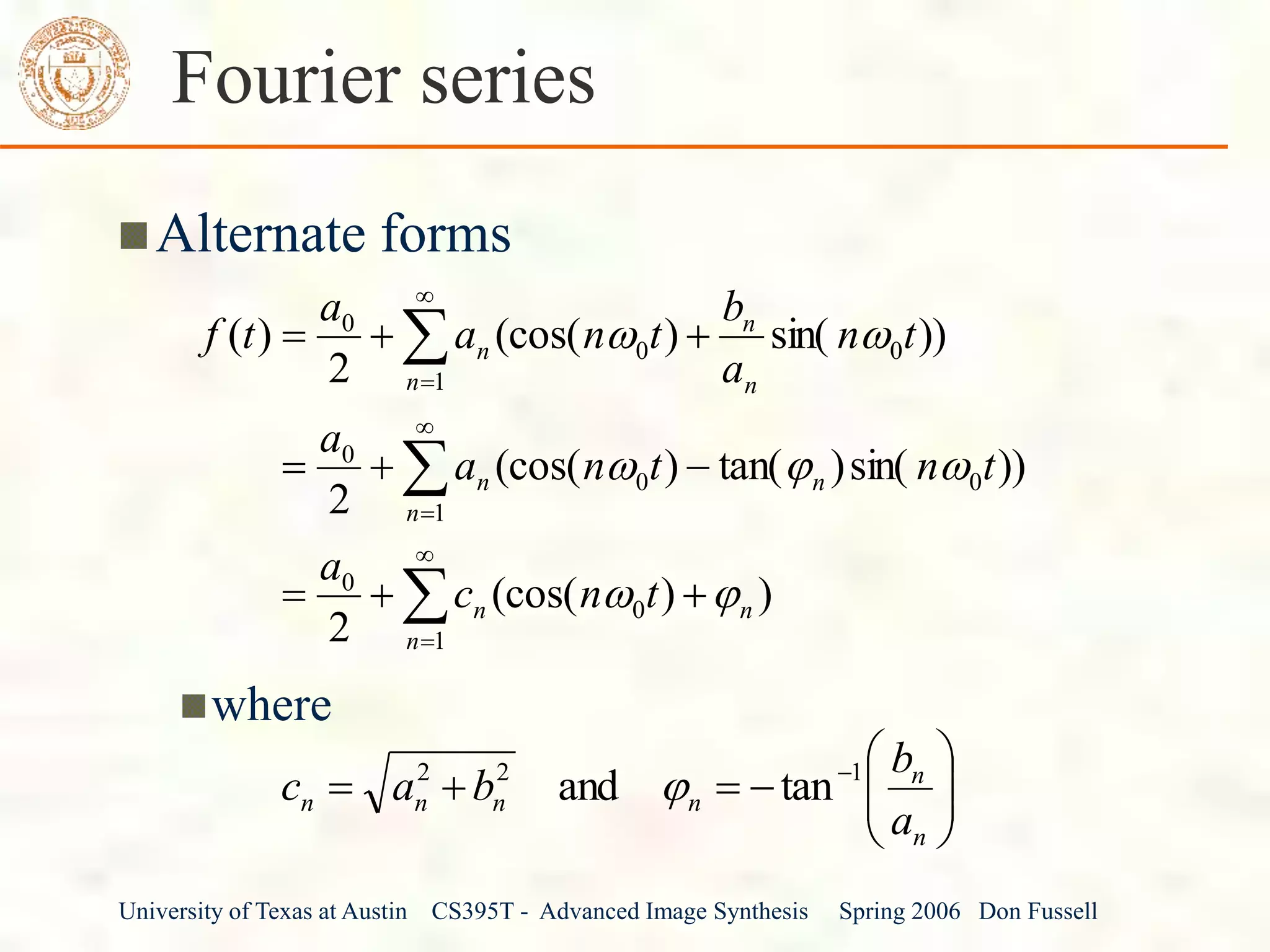 Fourier Class Lessons.ppt