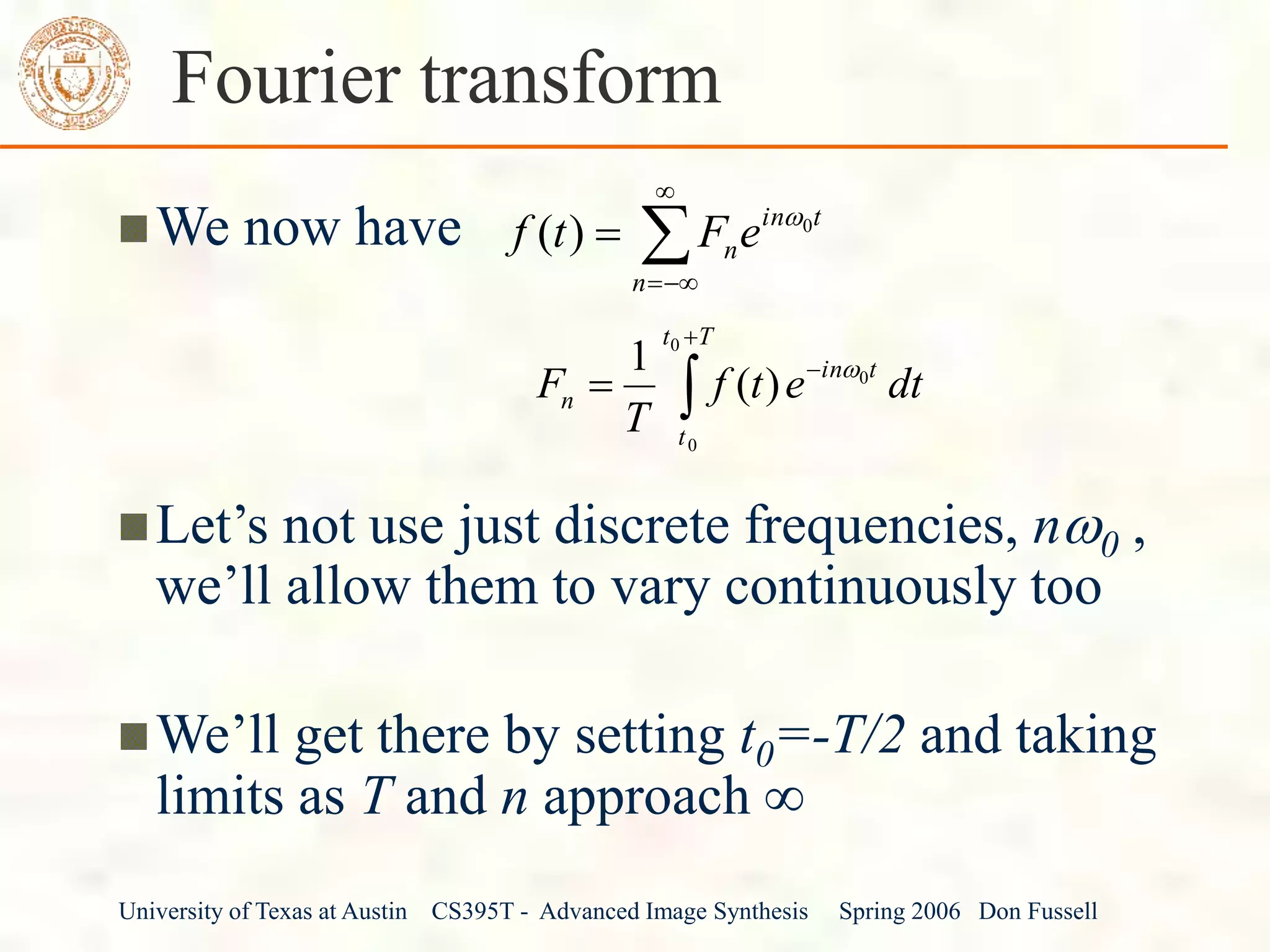Fourier Class Lessons.ppt