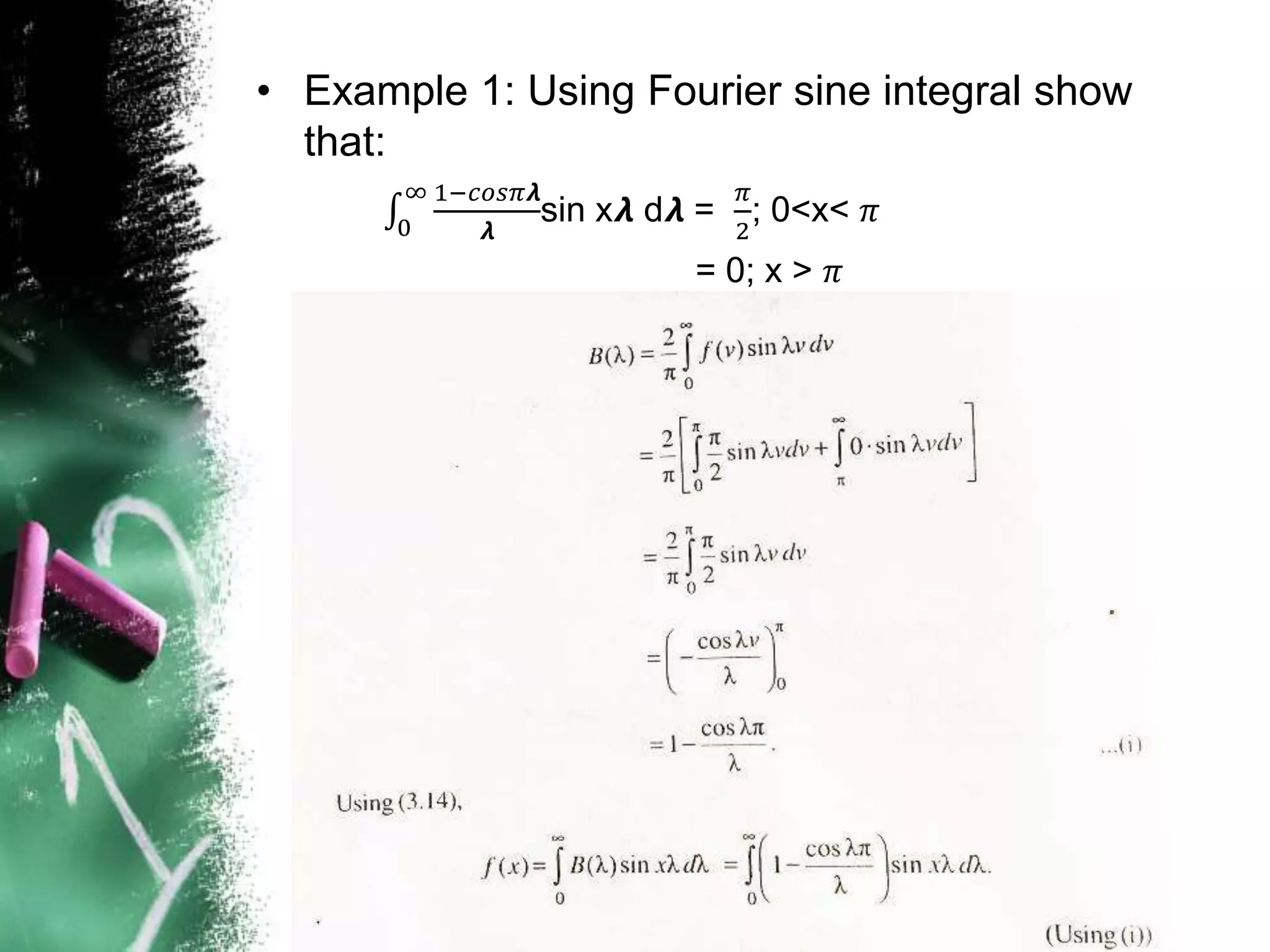 Fourier integral | PPTX | Physics | Science