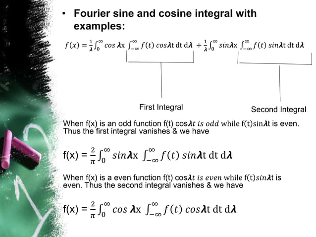 Fourier integral | PPTX | Physics | Science