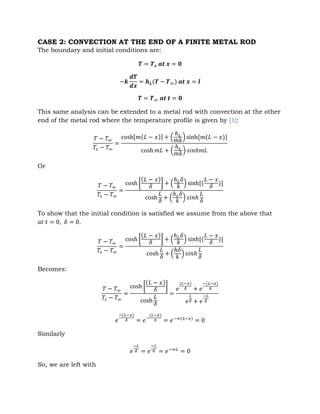 TRANSIENT AND STEADY STATE HEAT CONDUCTION WITH NO LATERAL CONVECTION ...