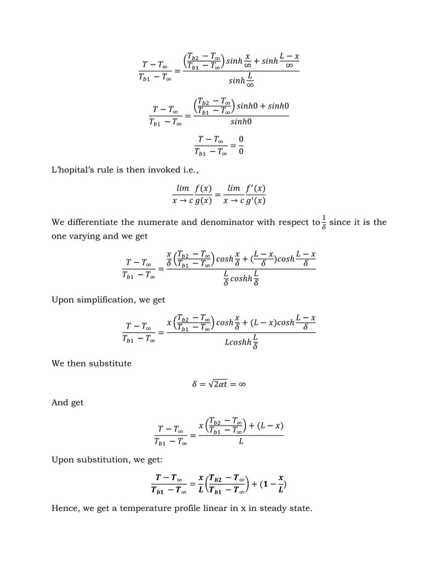 TRANSIENT AND STEADY STATE HEAT CONDUCTION WITH NO LATERAL CONVECTION SOLVED USING THE INTEGRAL ...