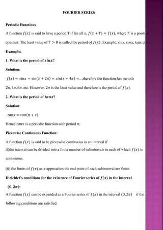FOURIER SERIES Presentation of given functions.pptx