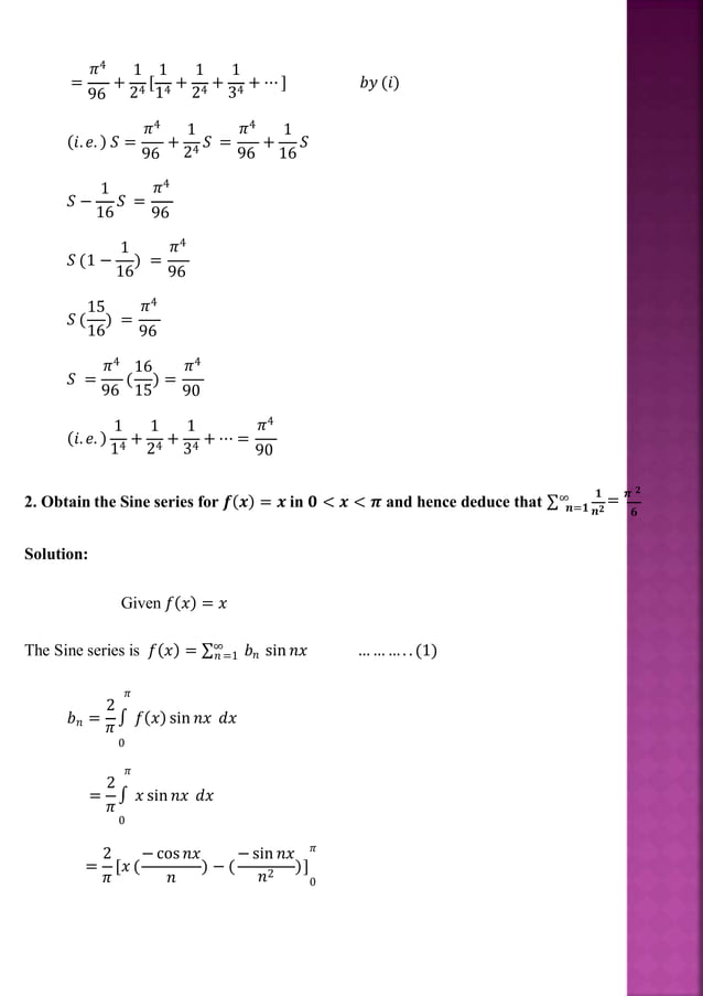 FOURIER SERIES Presentation of given functions.pptx
