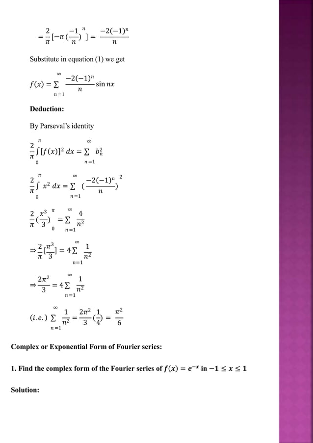 FOURIER SERIES Presentation of given functions.pptx