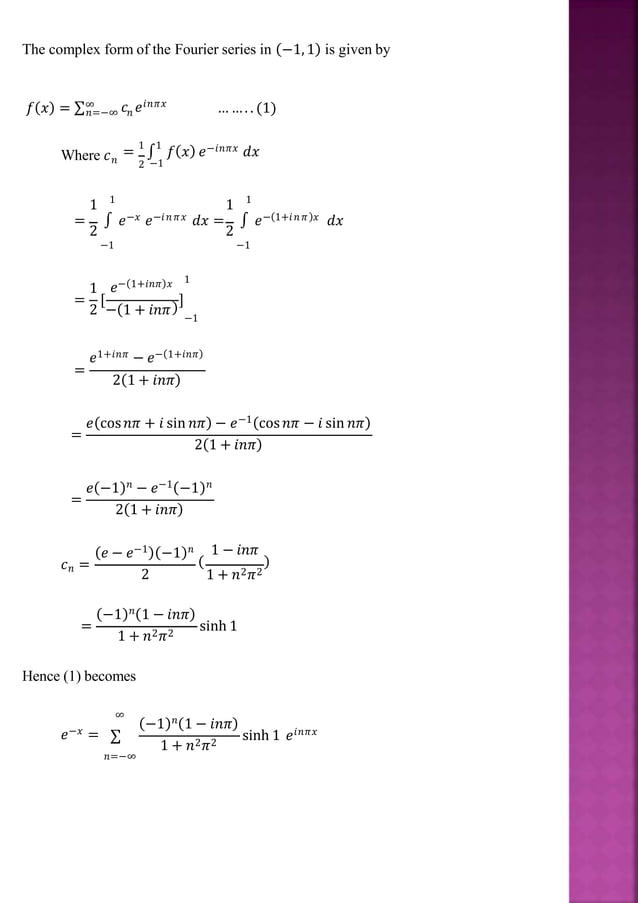 FOURIER SERIES Presentation of given functions.pptx