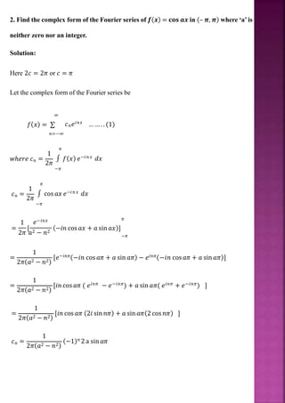 FOURIER SERIES Presentation of given functions.pptx