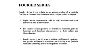 fourier series and its applications of its signals | PPT