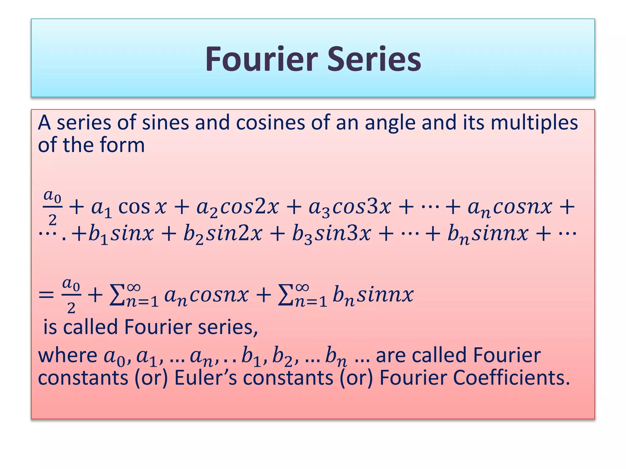 Fourier series | PPTX