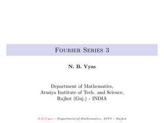 Fourier series 3 | PDF