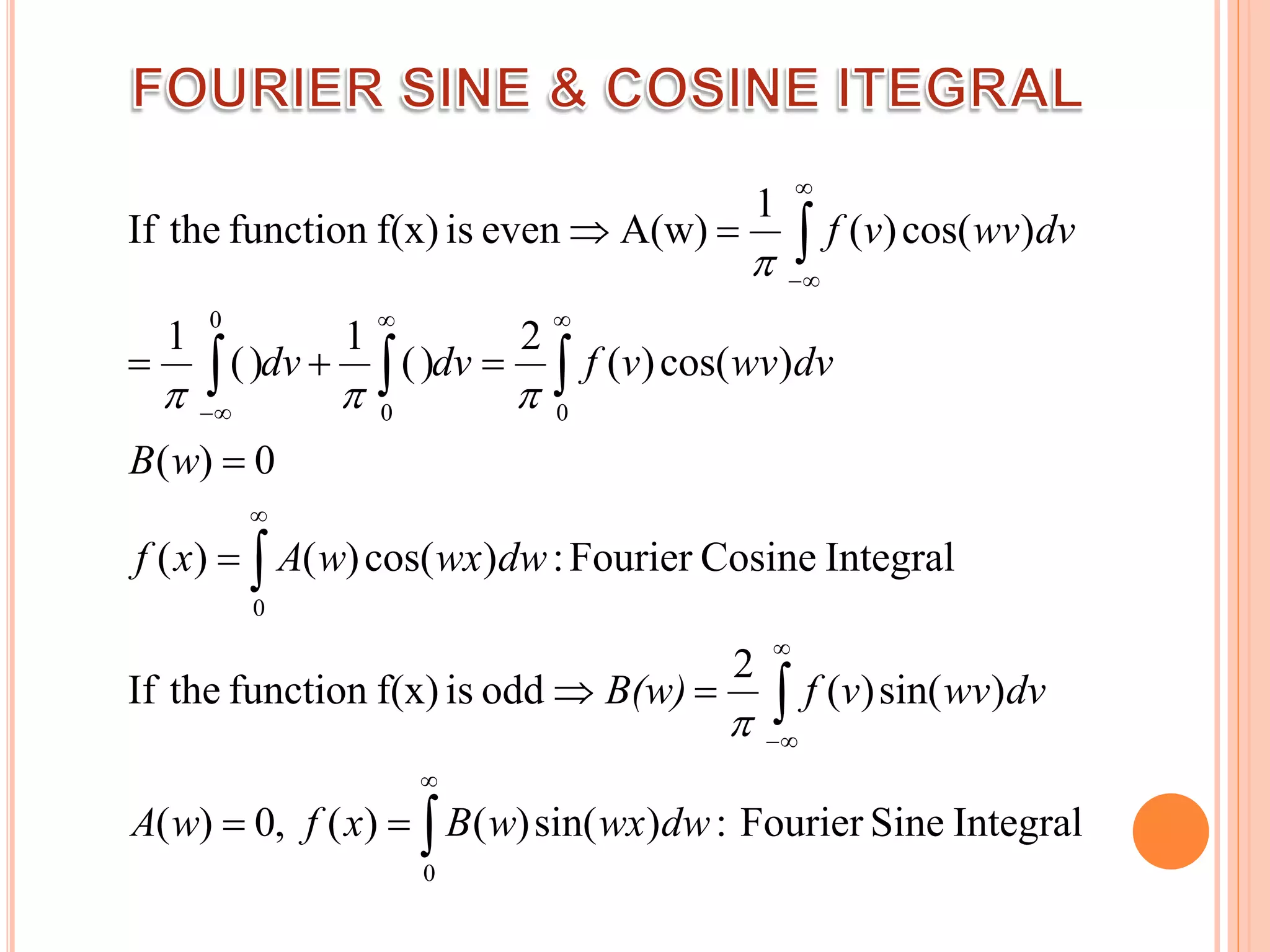Fourier series and fourier integral | PPTX