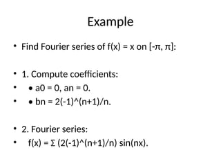 Sample Generated Fourier Series Presentation | PPT