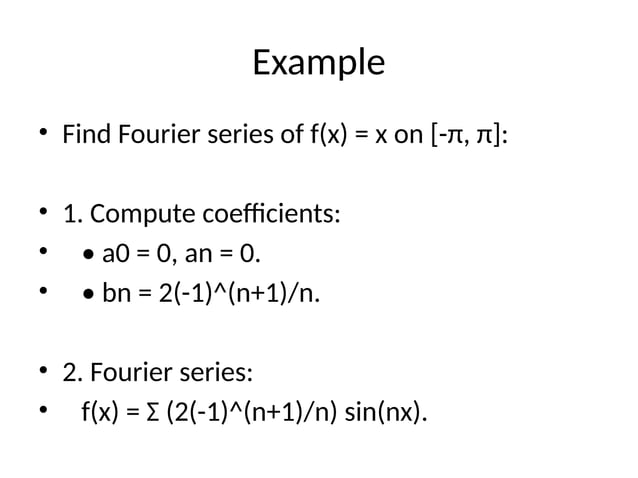 Sample Generated Fourier Series Presentation | PPT