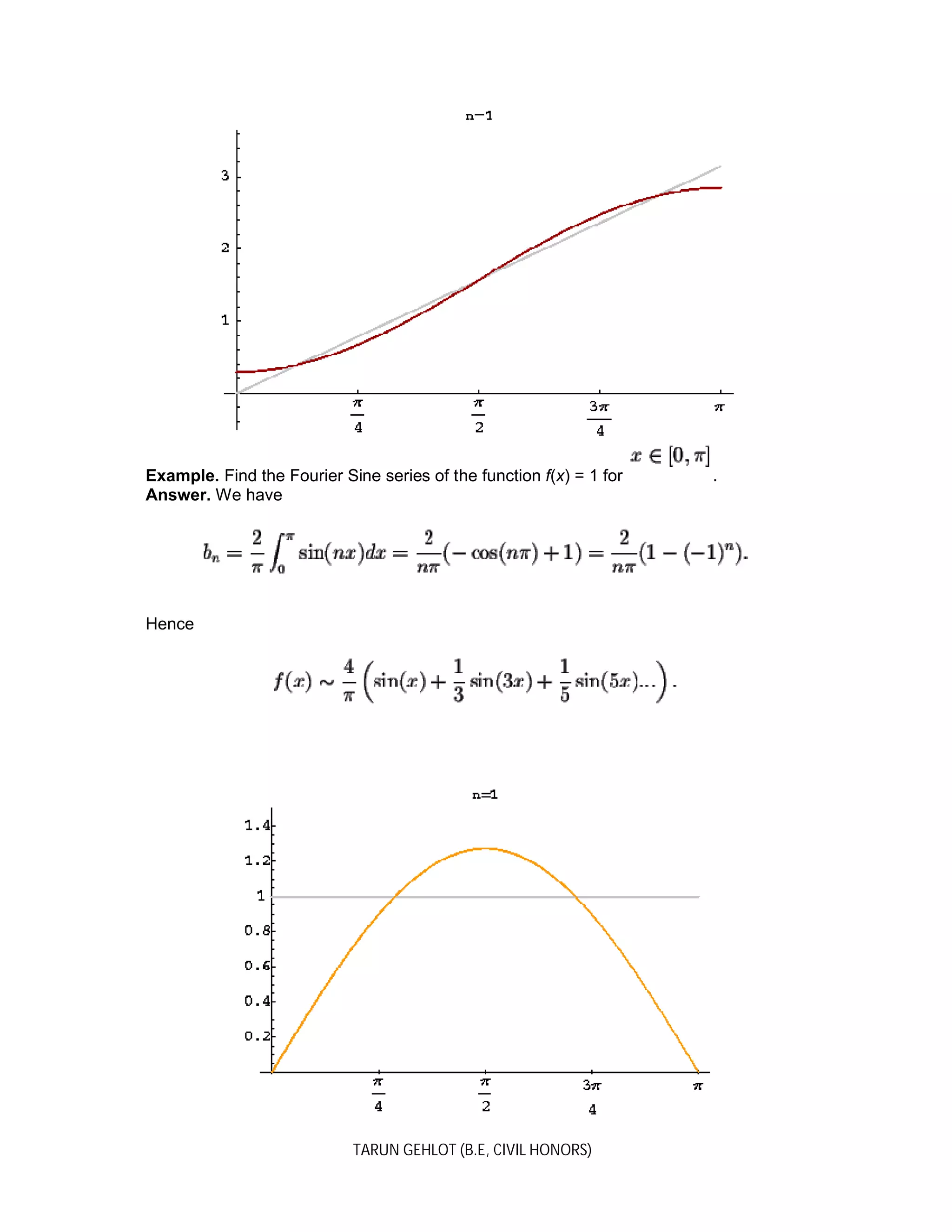 Fourier sine and cosine series | PDF