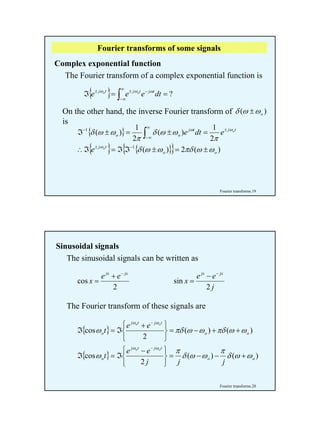 Fourier Transform ppt and material for mathematics subject | PDF