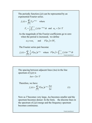 Fourier Transform ppt and material for mathematics subject | PDF
