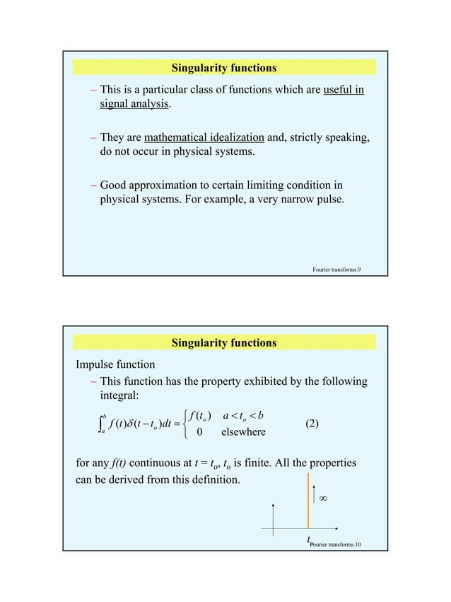 Fourier Transform ppt and material for mathematics subject | PDF