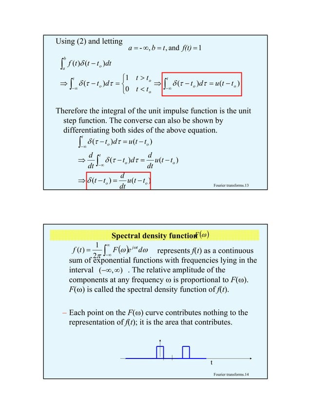 Fourier Transform ppt and material for mathematics subject | PDF