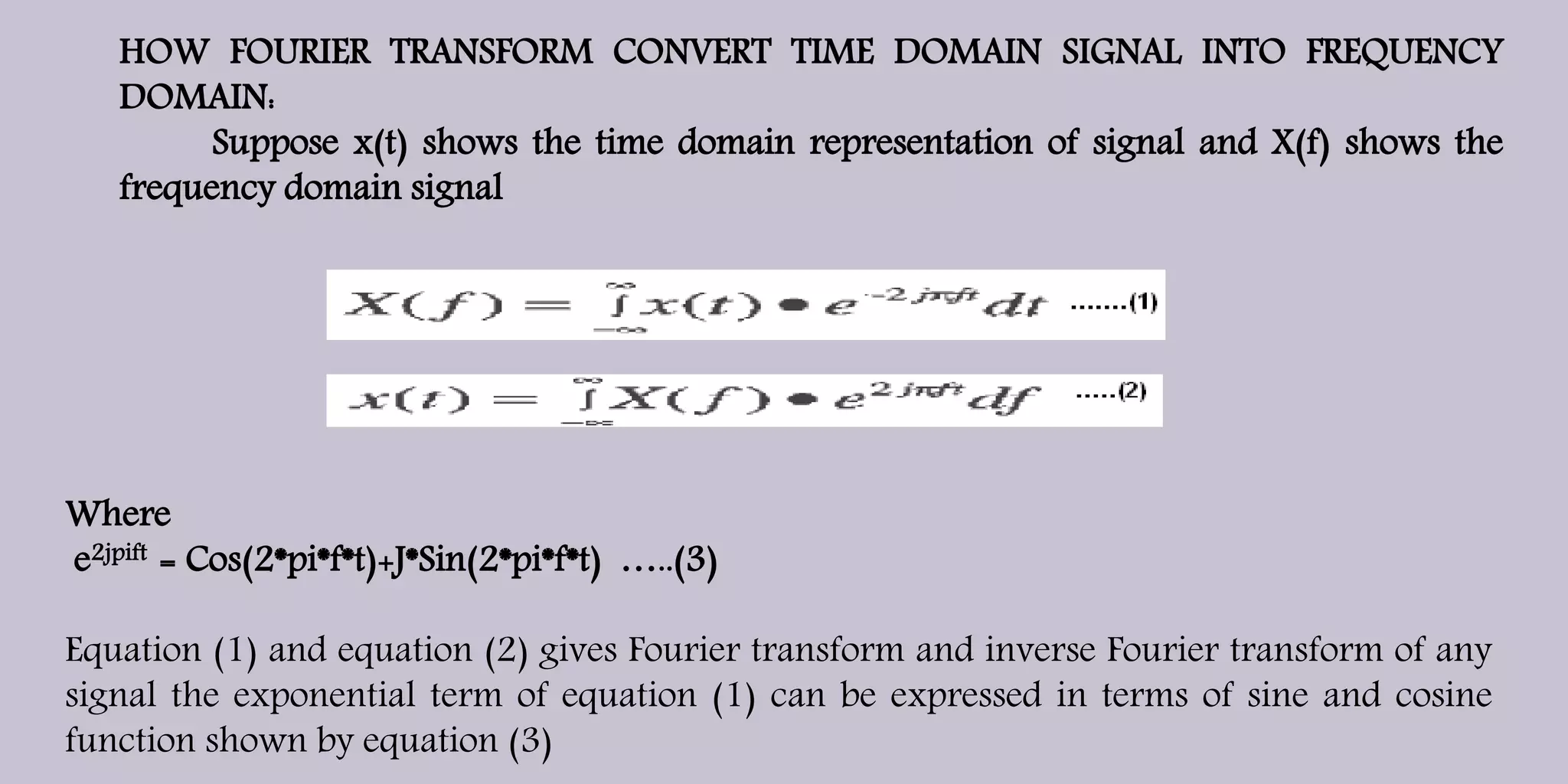 Fourier transform | PPTX