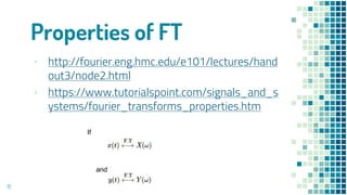 EC8352- Signals and Systems - Unit 2 - Fourier transform | PPTX