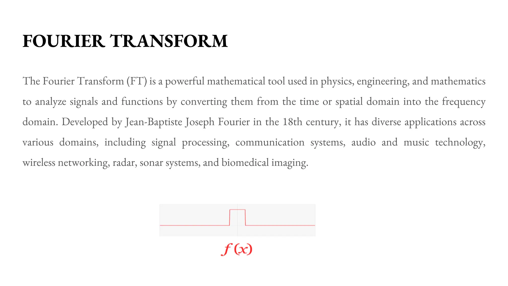 Fourier Transforms are indispensable tool | PPT