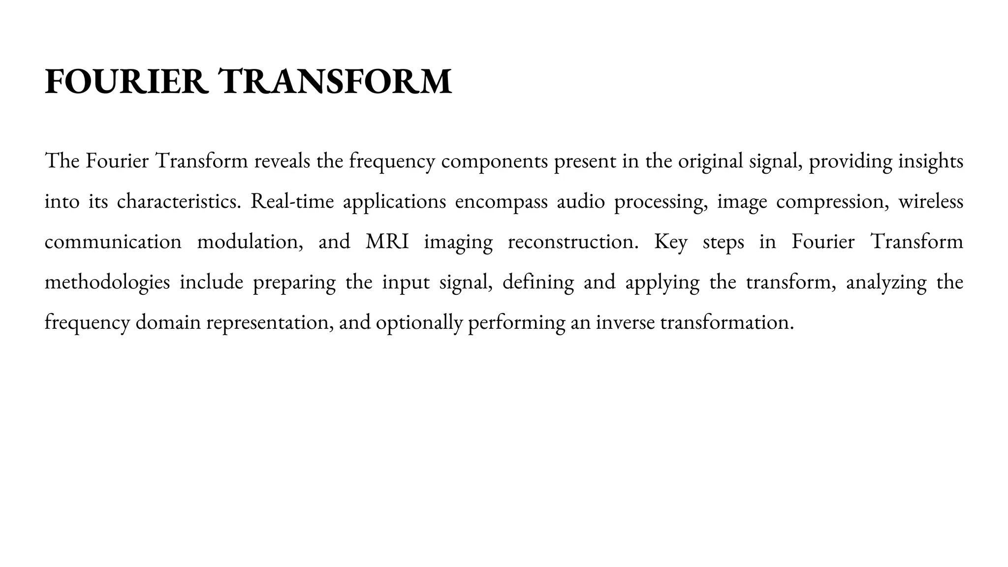 Fourier Transforms are indispensable tool | PPT Fourier Transforms are indispensable tool | PPT