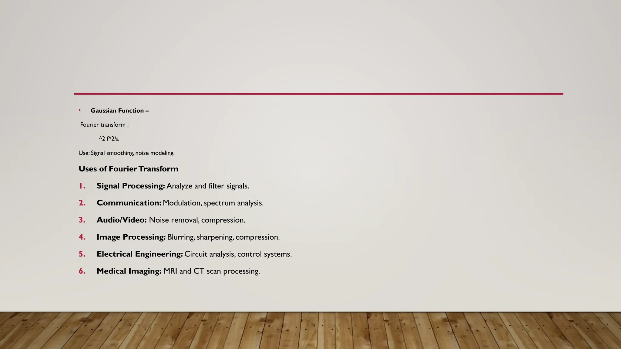 Fourier transform of common signals.pptx