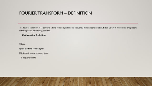 Fourier transform of common signals.pptx