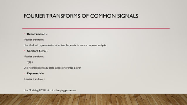 Fourier transform of common signals.pptx