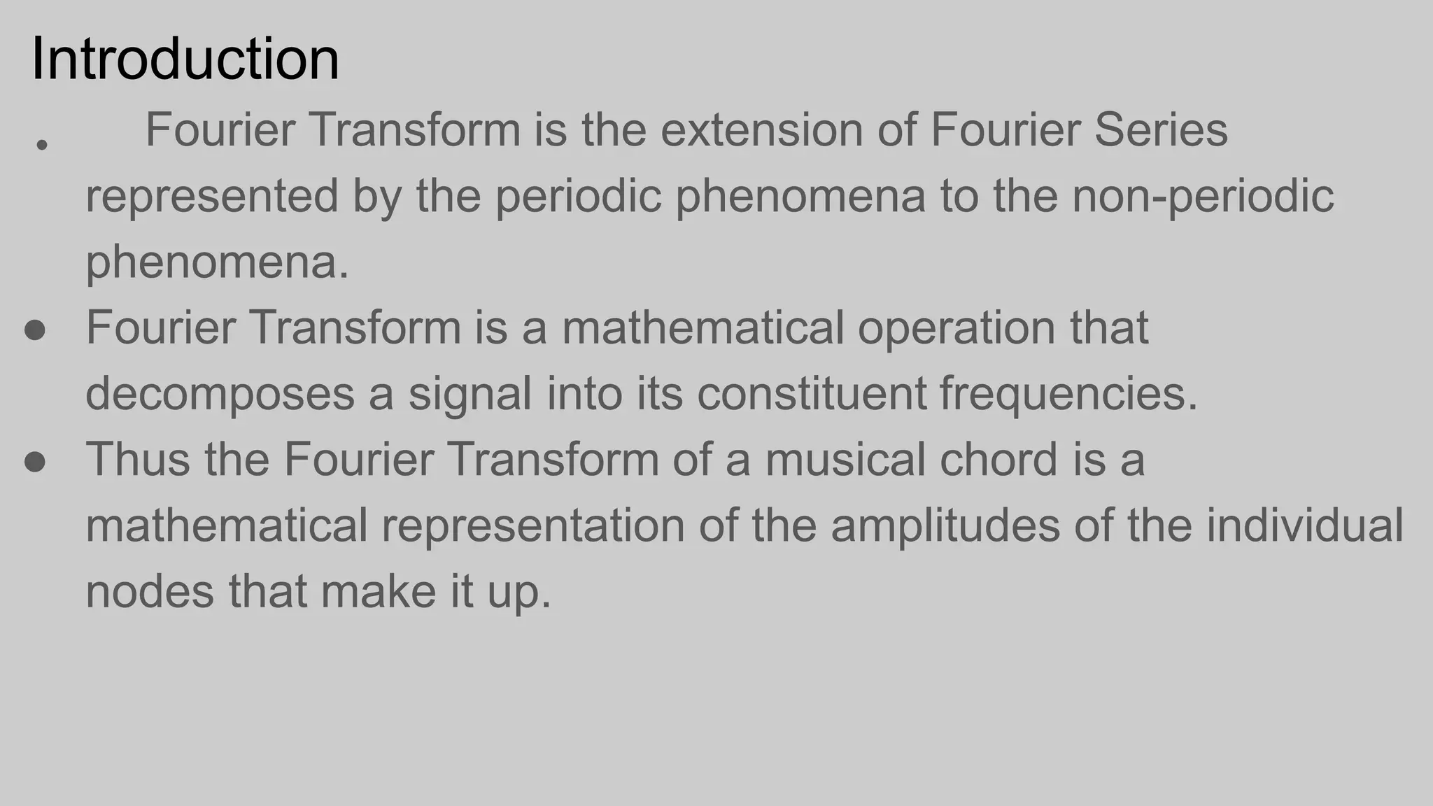 Fourier transform and its application in geomatics enginnering | PPTX