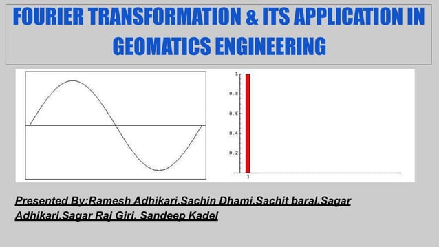 Fourier transform and its application in geomatics enginnering | PPTX ...