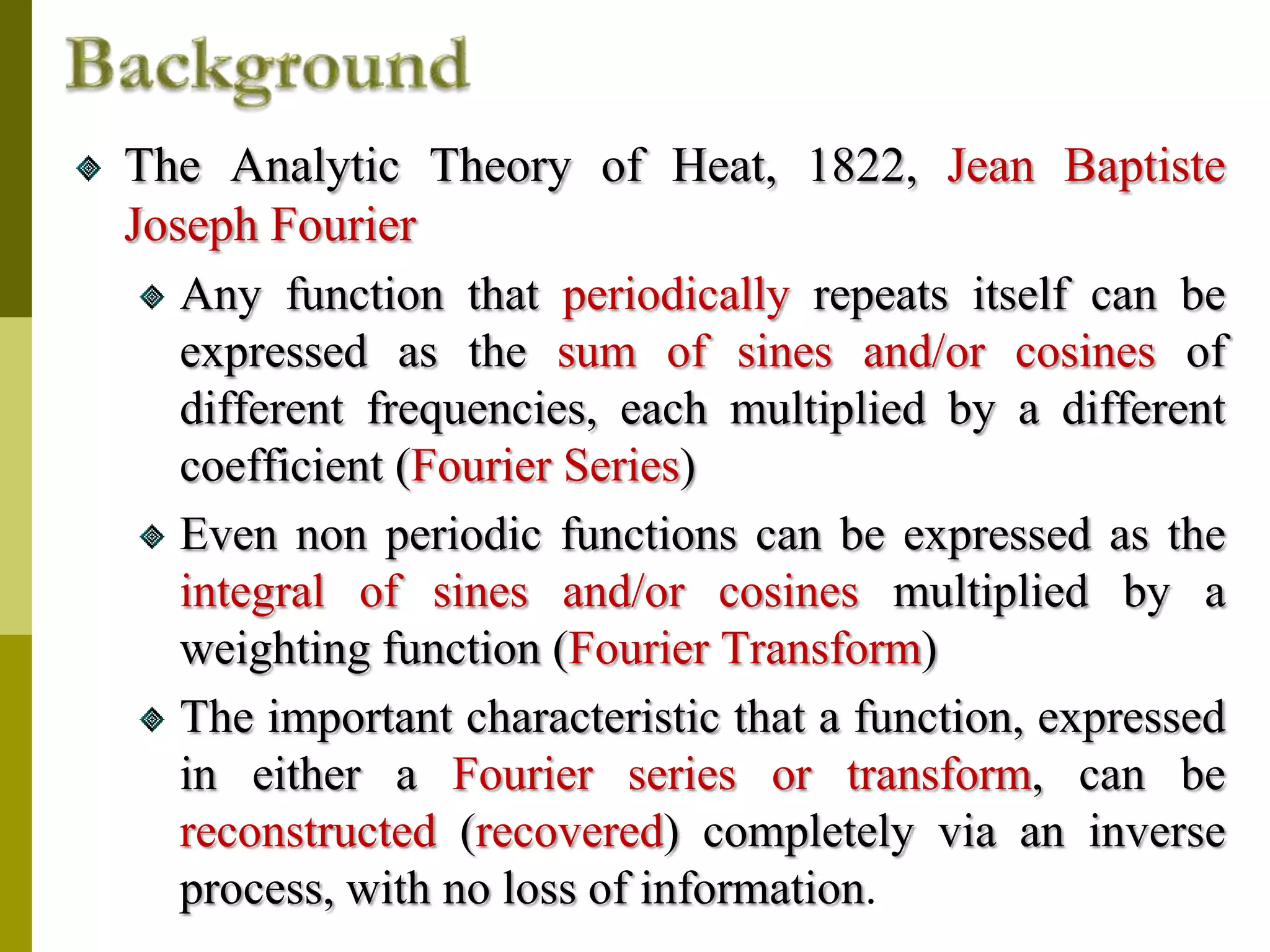 Fourier transformation | PPT
