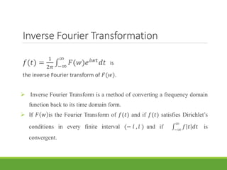 Fourier transforms | PPTX