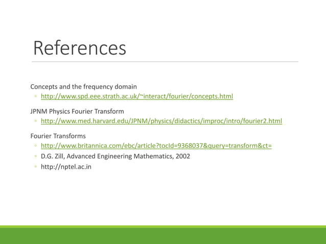 Fourier transforms | PPTX | Physics | Science