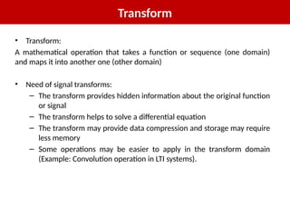 signals and systems Unit 2 basics fourier transformm.pptx
